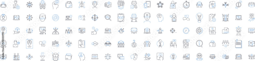 Trade connections line icons collection. Commerce, Exchange, Bartering ... Trade connections line icons collection. Commerce, Exchange, Bartering ...