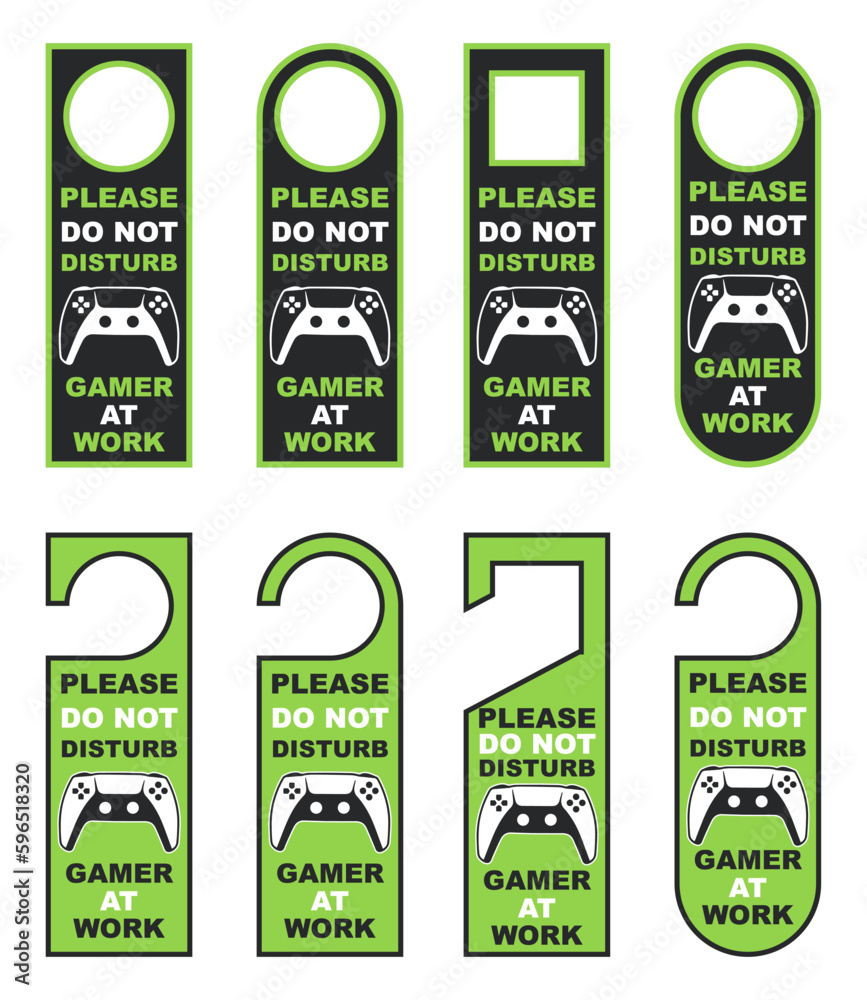 do not disturb handle knob card tags gamer in work controller game ...