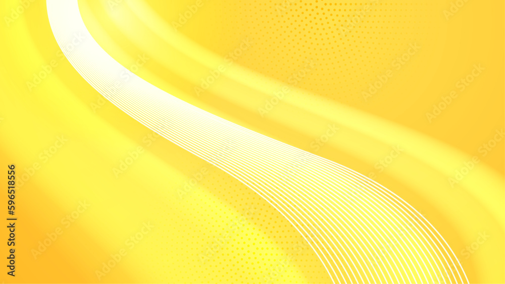 Abstract yellow geometric shapes vector technology background, for ...