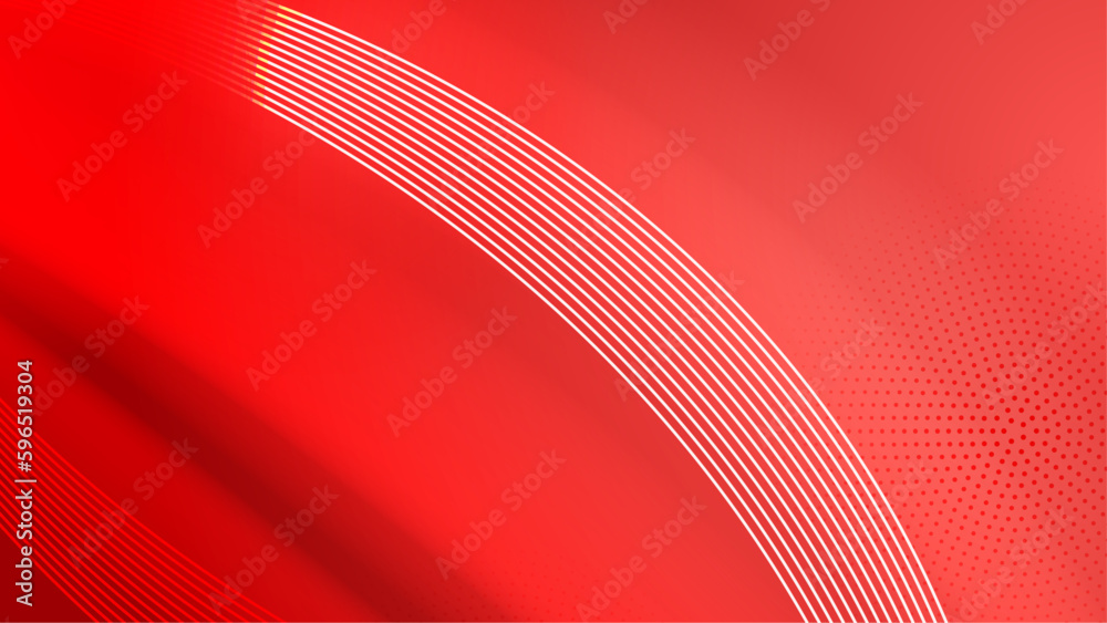 Abstract red geometric shapes vector technology background, for design ...