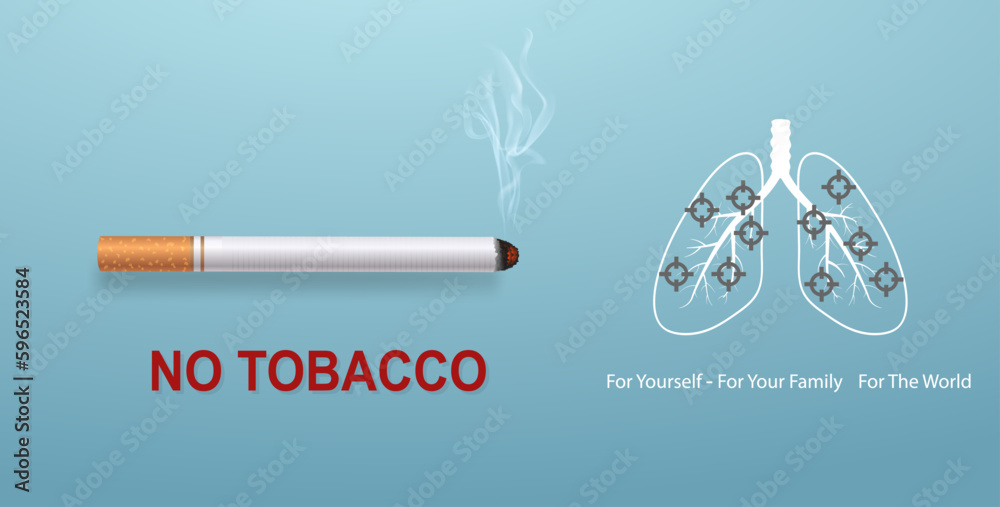 Campaign card against smoking on World No Tobacco Day Reminder of the ...