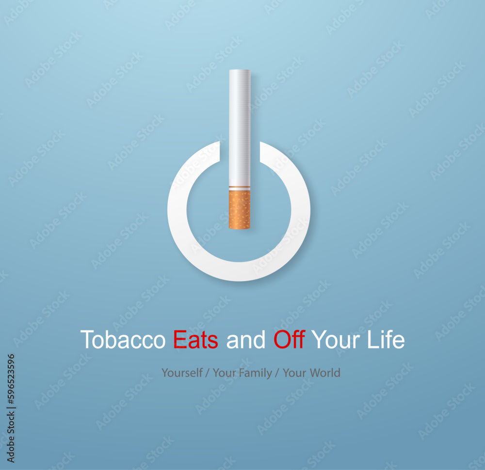 Vetor de Campaign card against smoking on World No Tobacco Day Reminder ...