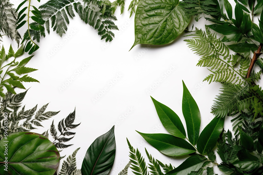 Free photos of green plant leaf frame background Stock Illustration ...