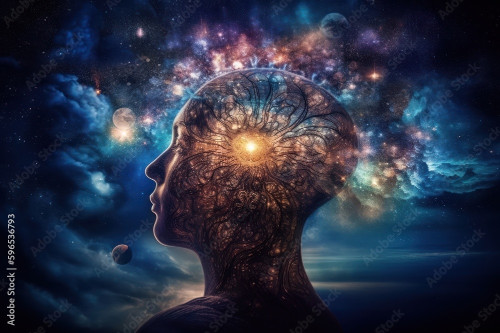 Brain waves thinking, concentration and awareness. Trans cognitive ...