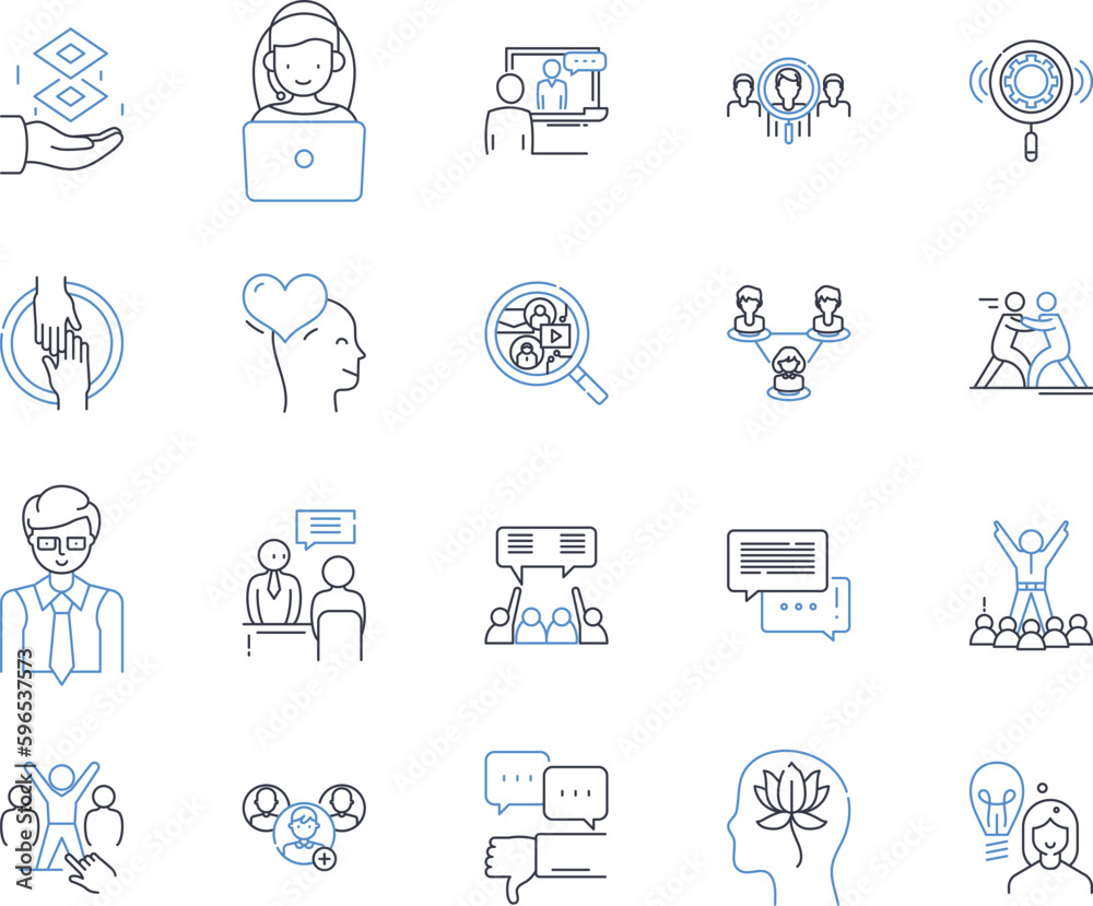 League drill line icons collection. Agility, Coordination, Foork, Speed ...