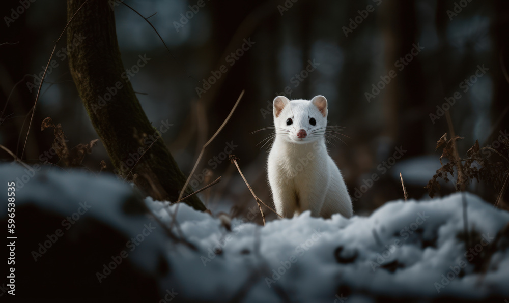 Ermine in the Wild: Photo of ermine, also called stoat, captured in ...