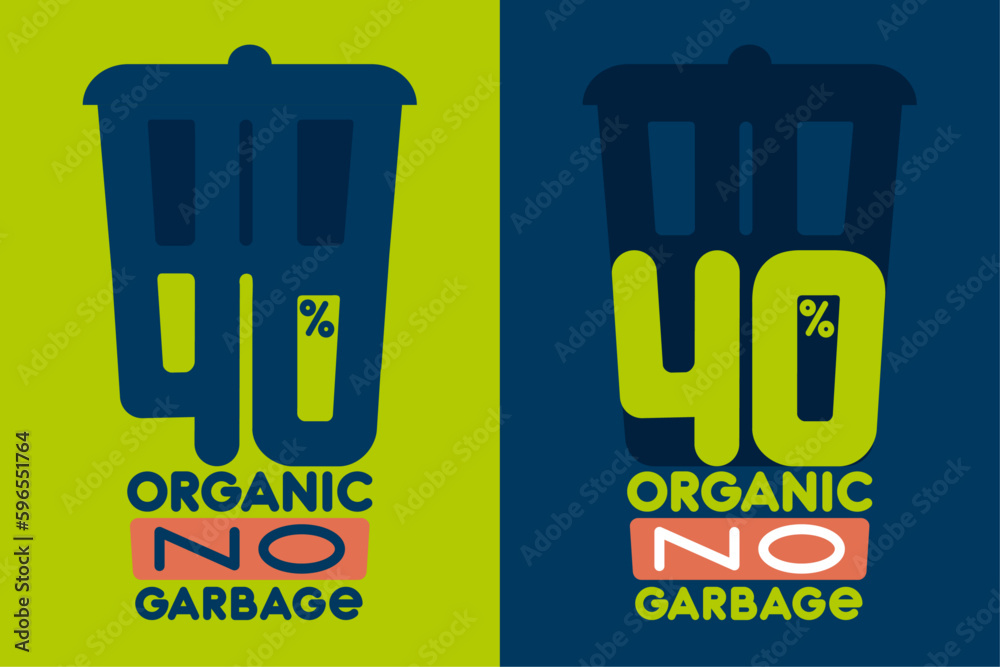 Illustration poster on an environmental theme, organic waste is not ...
