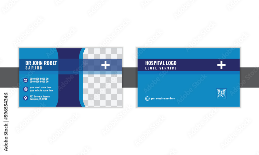 Doctor business card idea. Medic Person Business Card Template. Modern ...
