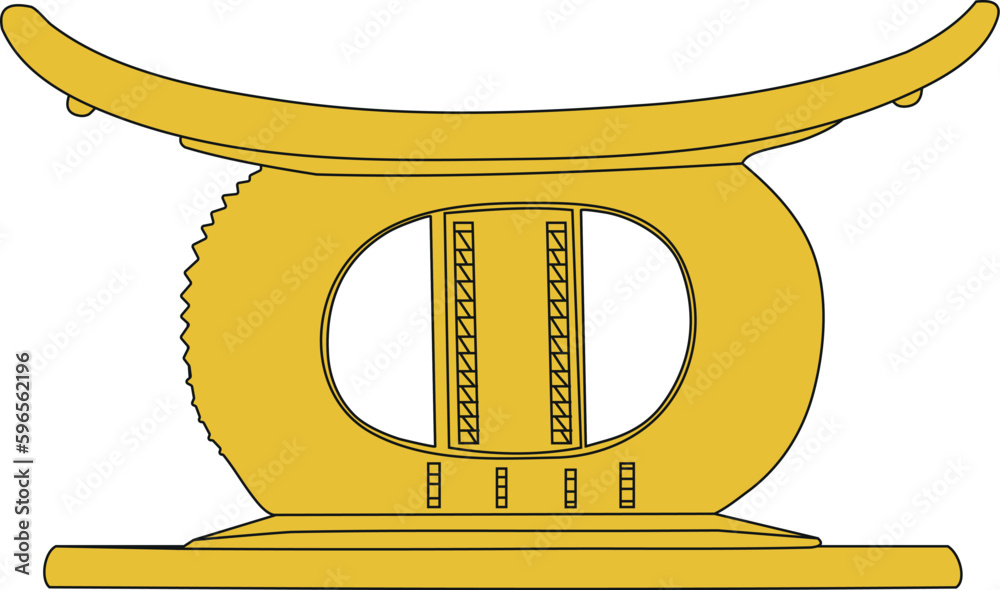 Royal Akan Stool, cultural and traditional symbol Stock Vector | Adobe ...