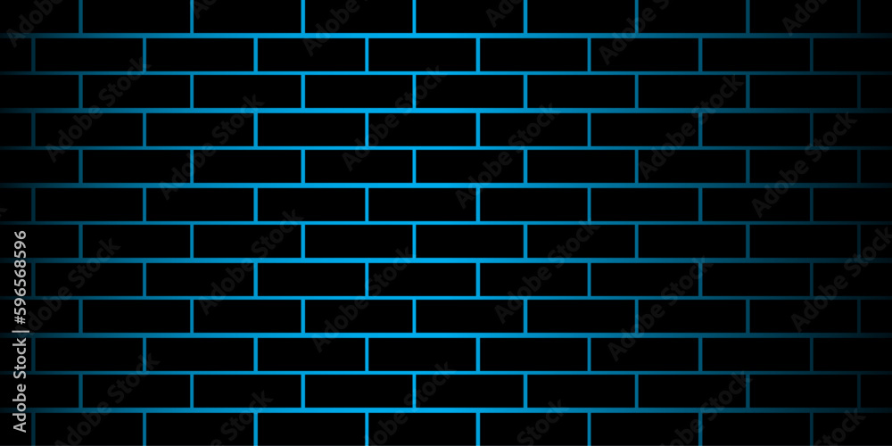blue brick wall background brick neon wall background Stock Vector ...