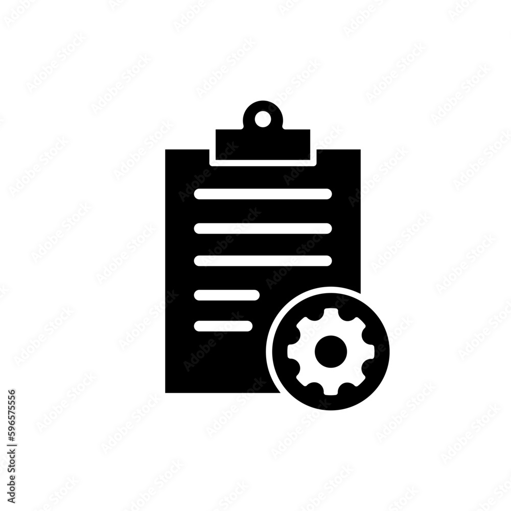 Technical check list vector icon. Checklist clipboard illustration sign ...