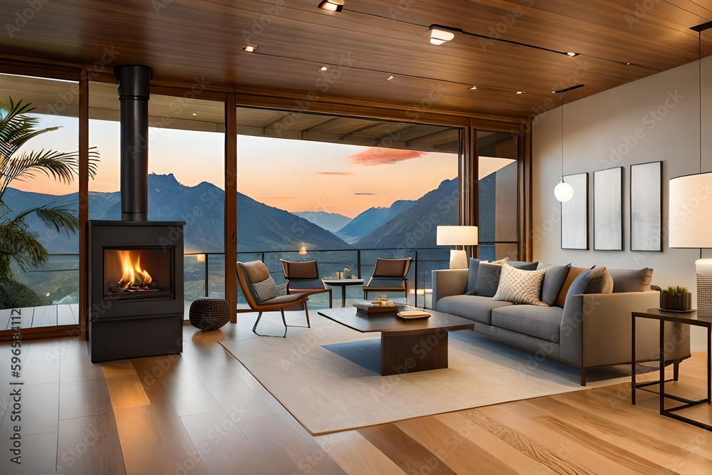 Interior design of a living room that embraces the concept of hygge ...