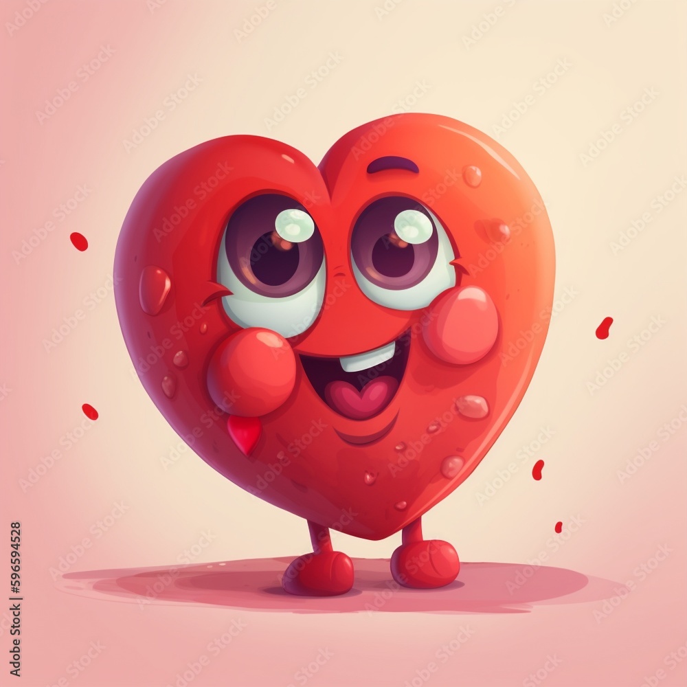 Cartoon heart attack with blocked artery and chest pain Stock ...