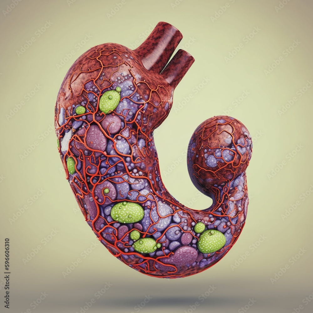 Cartoon pancreas with islets of Langerhans Stock Illustration | Adobe Stock