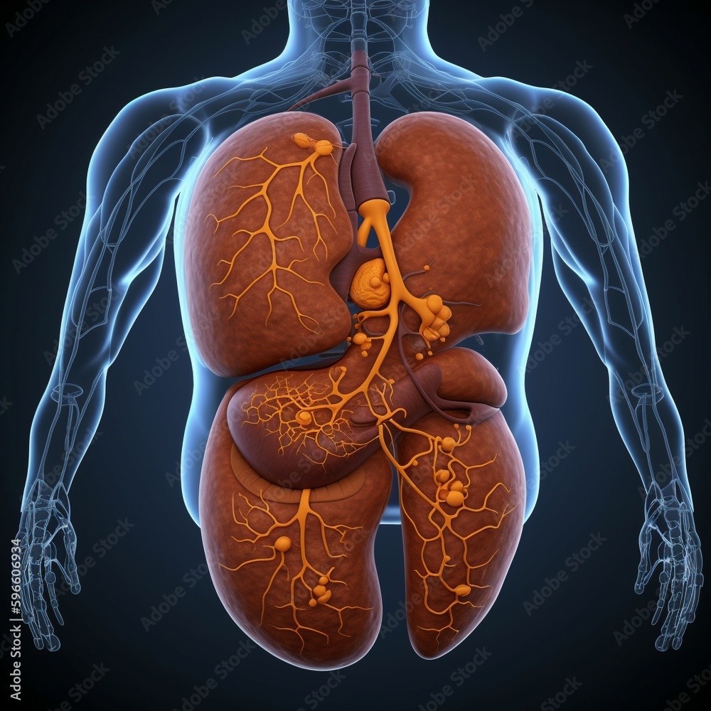 Cartoon pancreas with islets of Langerhans Stock Illustration | Adobe Stock