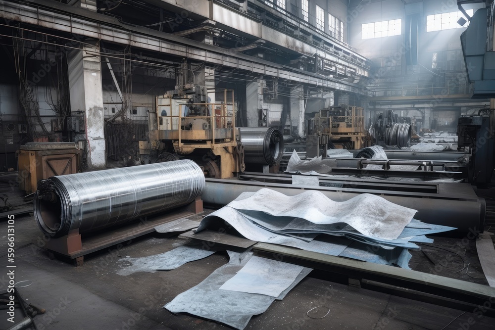 aluminum manufacturing process, with raw materials being transformed ...