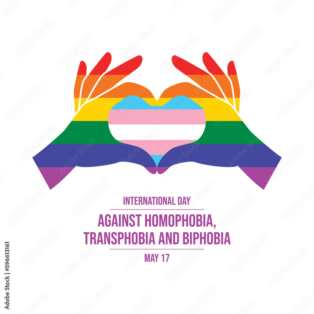 International Day Against Homophobia, Transphobia and Biphobia vector ...
