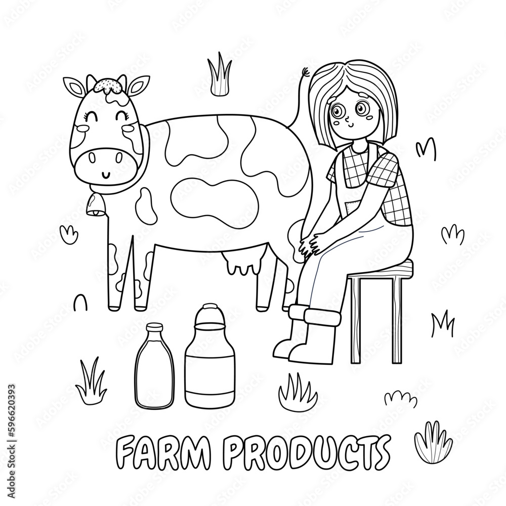 Cow Gives Milk Clipart Images