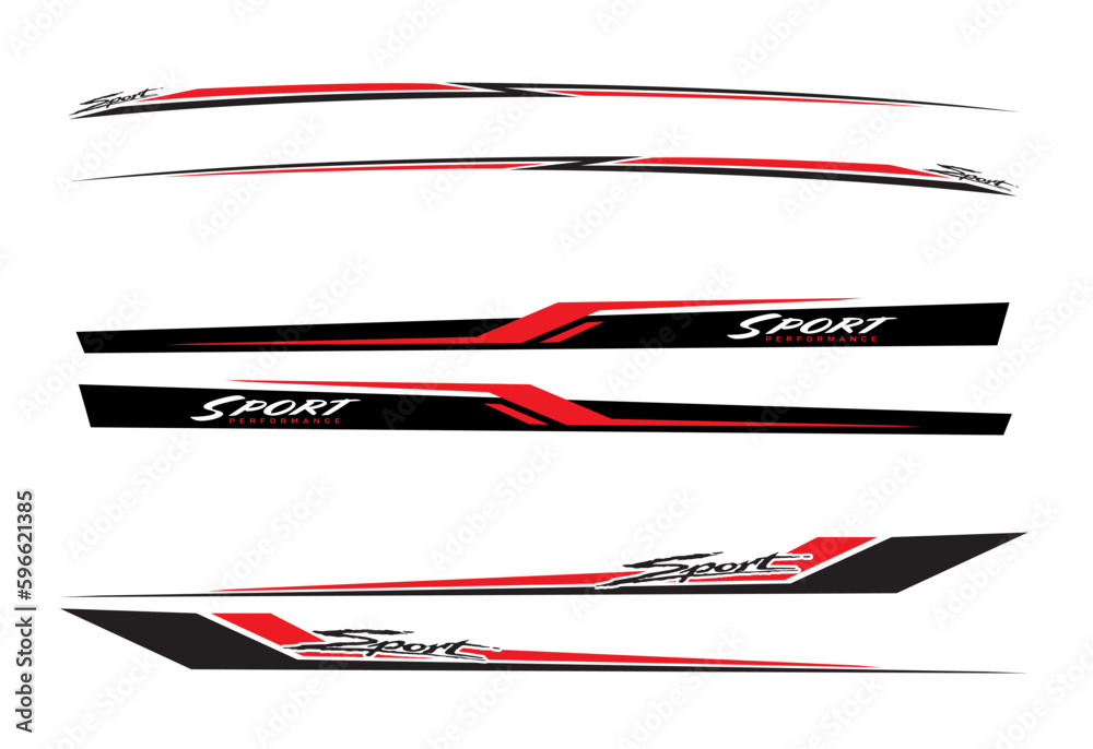 Car side sticker design. Vehicle vector Decal Stripes for the both ...