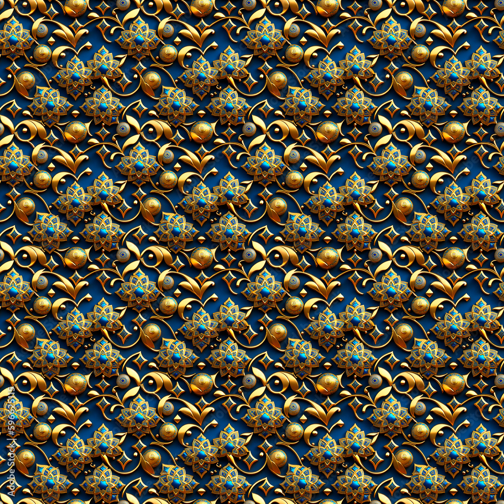 seamless texture pattern in arabic and indian style ilustração do Stock ...