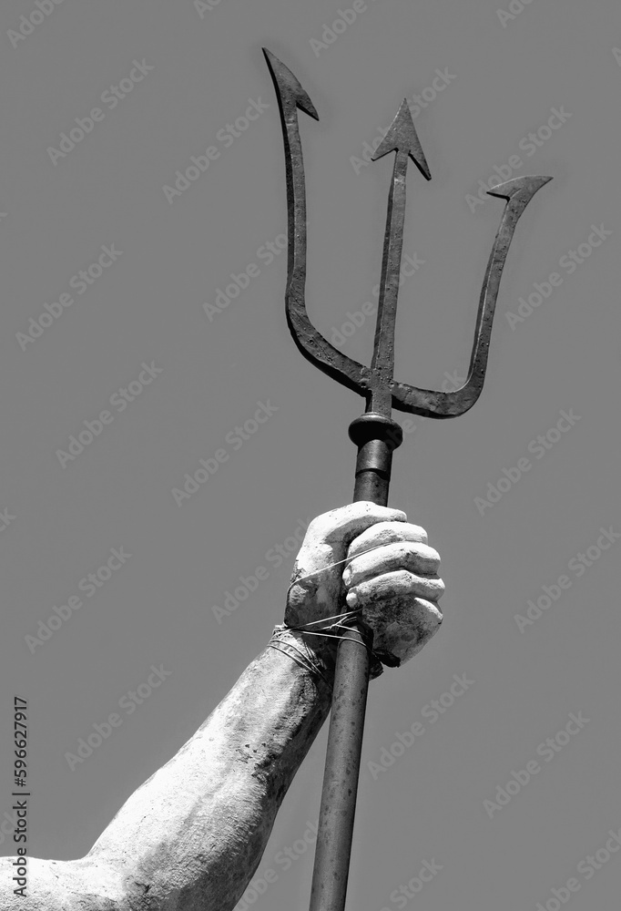 The mighty god of water and sea Neptune (Poseidon, Triton). Neptun's ...