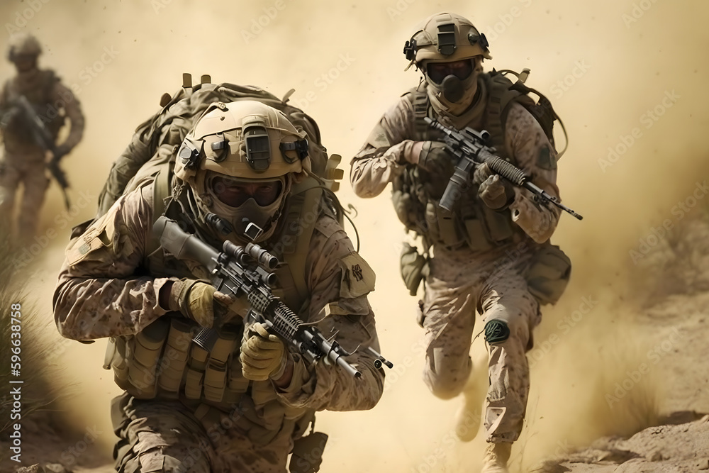 US Army Special Forces Group soldier. Neural network AI generated art ...