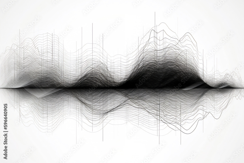 Audio soundwave scope signal as an abstract background depicting a ...