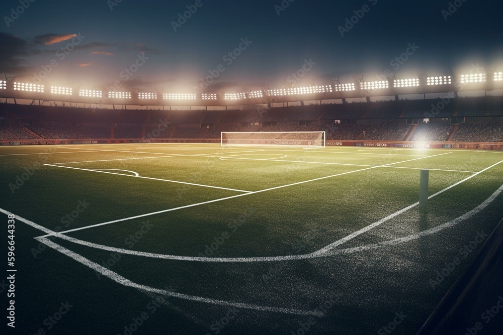 Mockup soccer field for sports posters and strategies. Generative AI ...