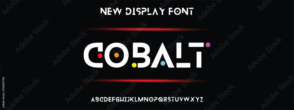 COBALT Abstract minimal future alphabet fonts. simple typography sport ...