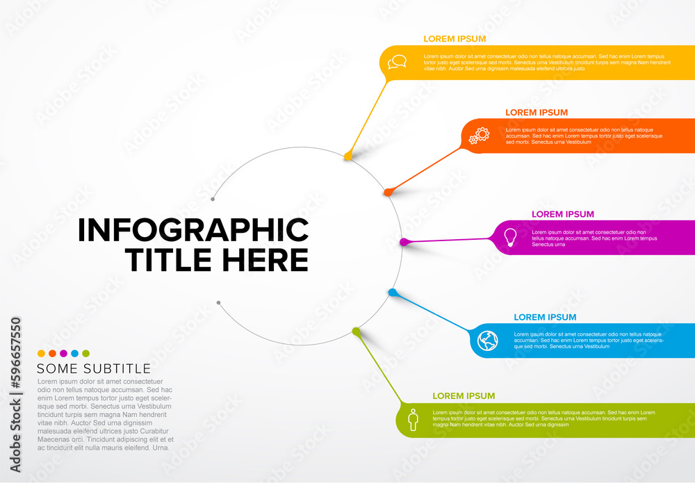 Vector multipurpose Infographic template made from lines, stripes and ...
