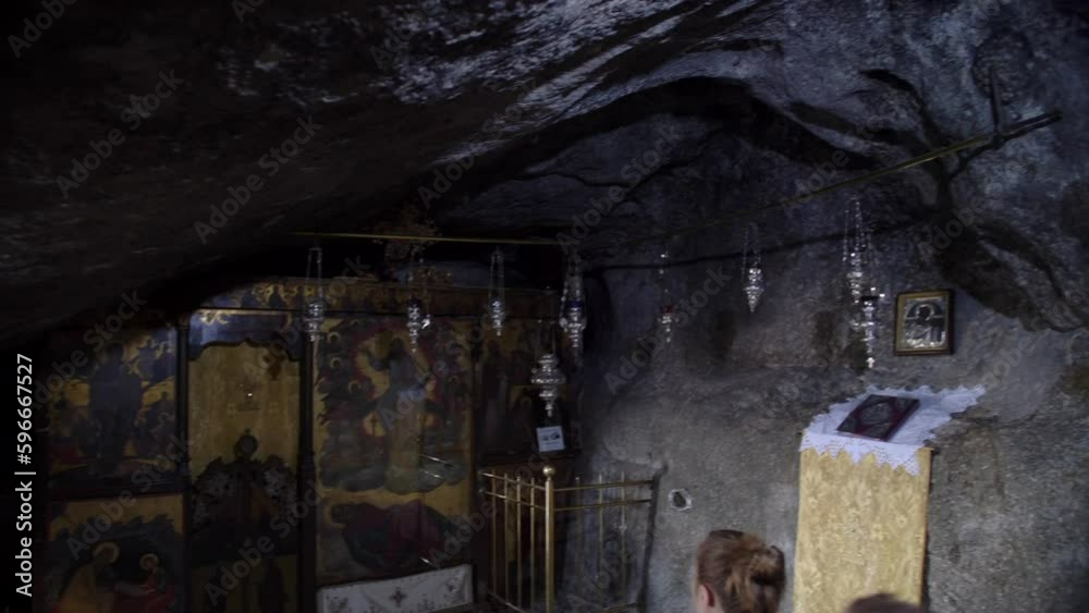 Cavern Isle of Patmos Greece John Revelation Cave of the Apocalypse ...
