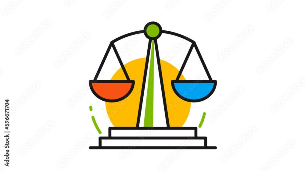 balance scene icon of nice animated for your finance icon pack videos ...