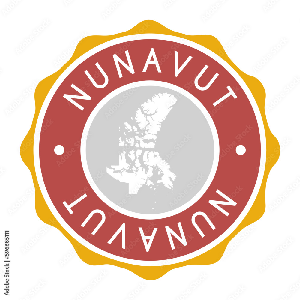 Nunavut, Canada Badge Map Vector Seal Vector Sign. National Symbol ...