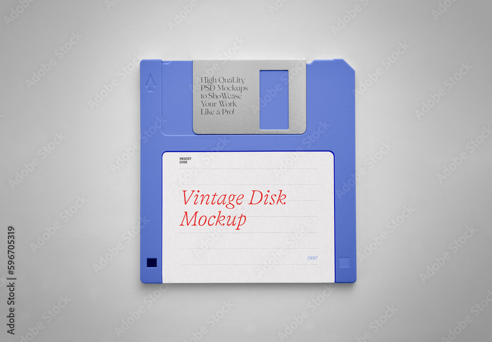 Vintage Disk Mockup Stock Template | Adobe Stock