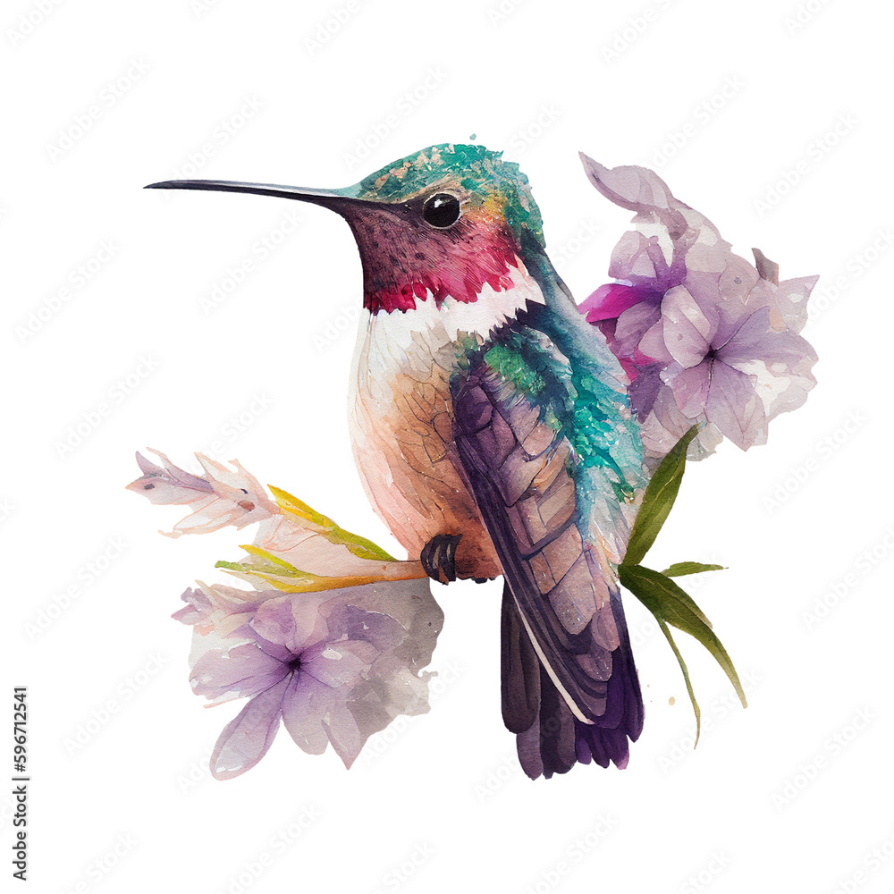 Hummingbird Watercolor Clipart, Hummingbird Clipart Stock Illustration ...