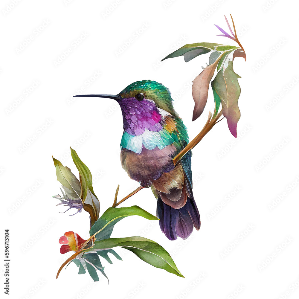 Hummingbird Watercolor Clipart, Hummingbird Clipart Stock Illustration ...