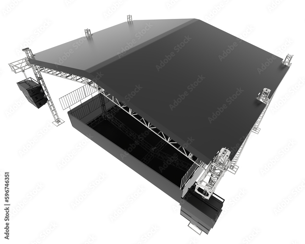 Stage isolated on transparent background. 3d rendering - illustration ...