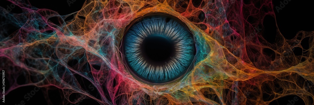 A detailed image of the intricate network of blood vessels in the human ...