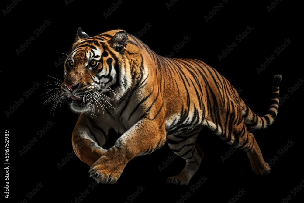 Jumping Bengal tiger animation with pose to pose in 3D and alpha work ...