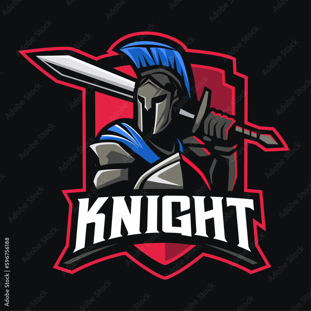 Modern professional knights logo design template Stock Vector | Adobe Stock
