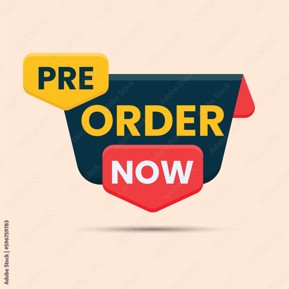 pre order now label badge flat vector Stock Vector | Adobe Stock pre order now label badge flat vector Stock Vector | Adobe Stock