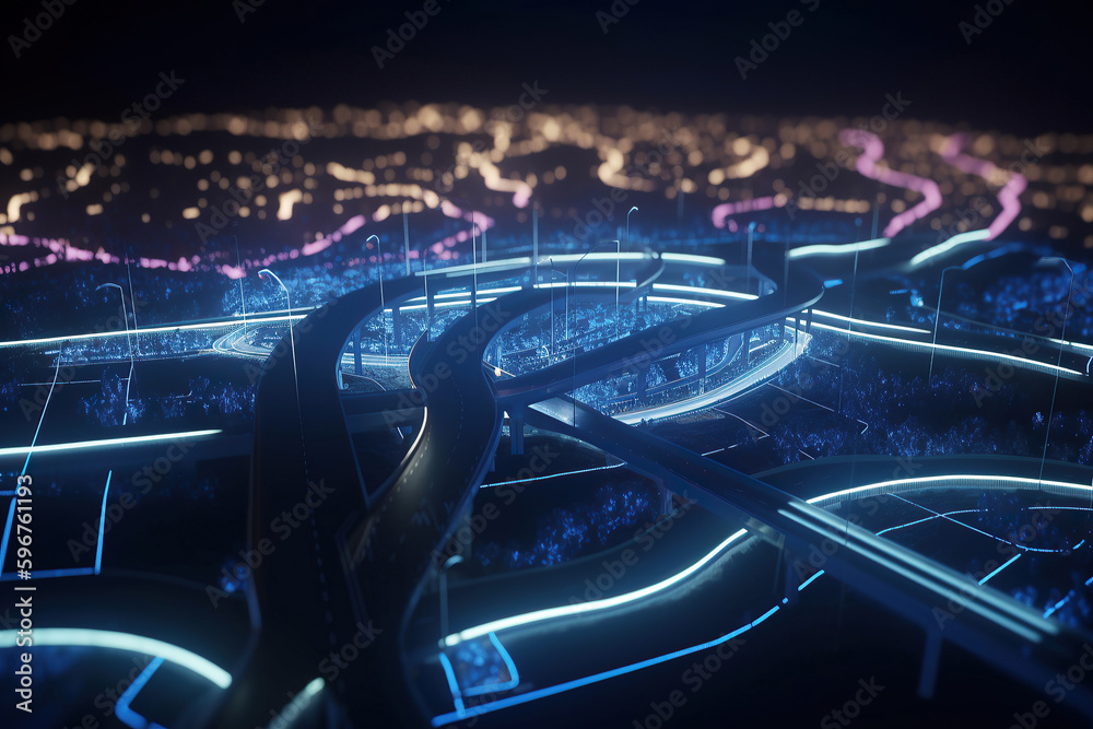 Ai generated illustration of IT roadmap modern technology and ...