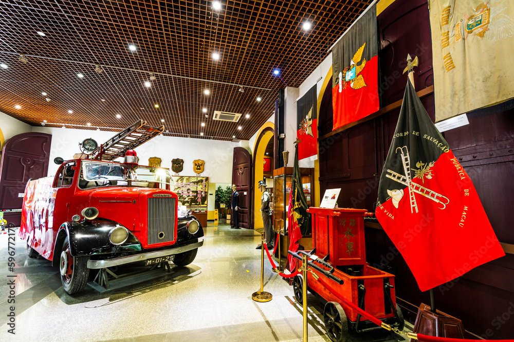 Macau- September 18, 2019: The Interior view of the Fire Services ...