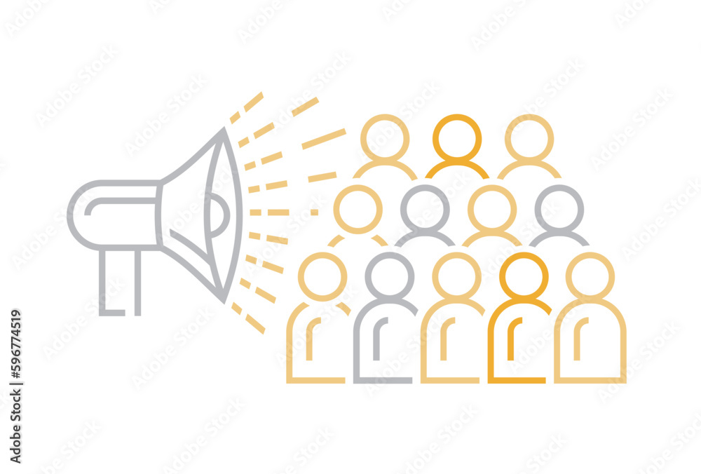 Convincing, persuading icon, pictogram. Editable vector illustration ...