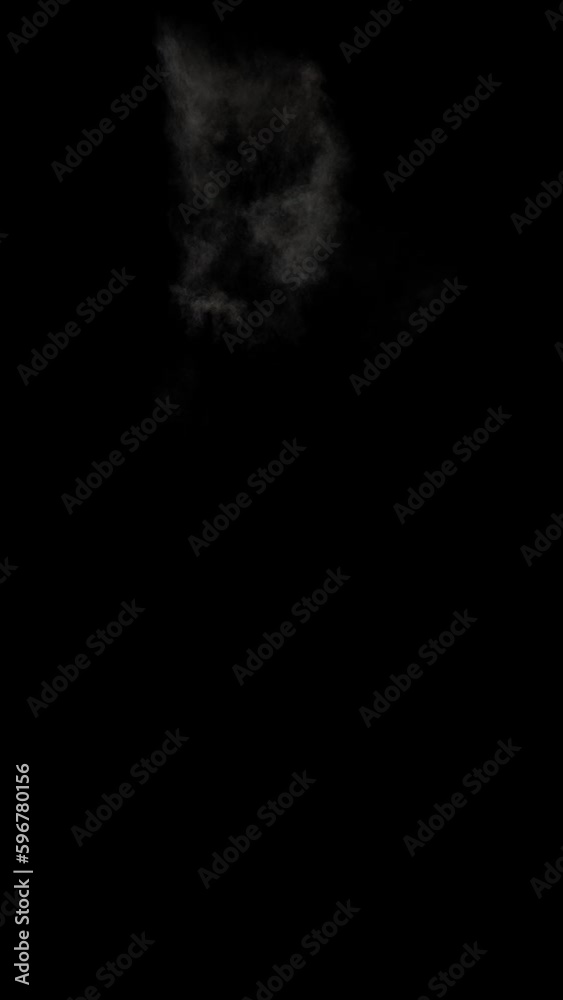 Video effect aerial massive explosion with smoke. 3d HQ animation in ...