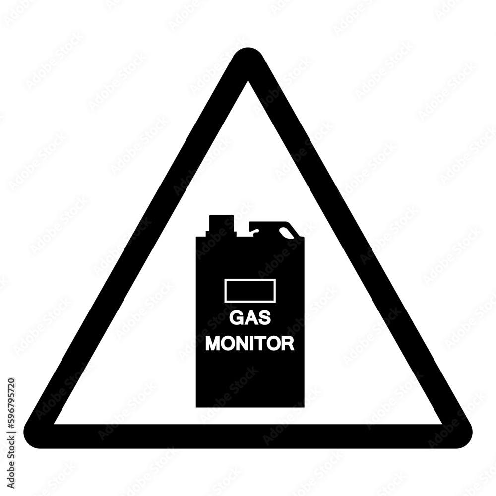 Carbon Monoxide Gas Monitor Symbol Sign, Vector Illustration, Isolate ...