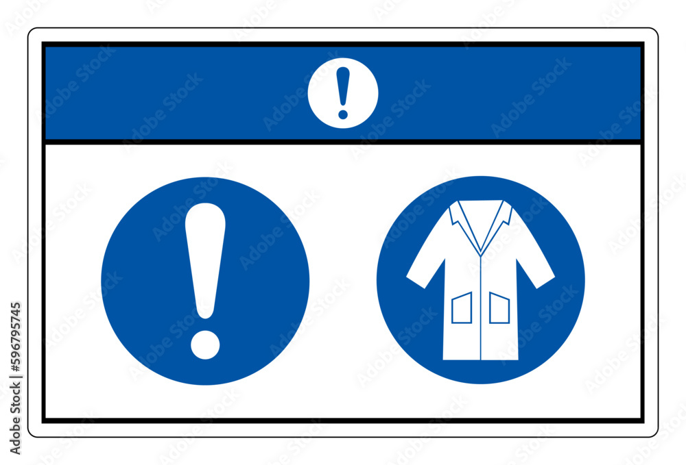 Notice Wear Smock Symbol Sign, Vector Illustration, Isolate On White ...