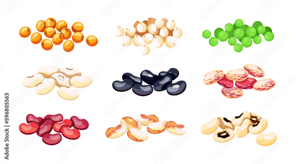 Cartoon Green Beans Black And White