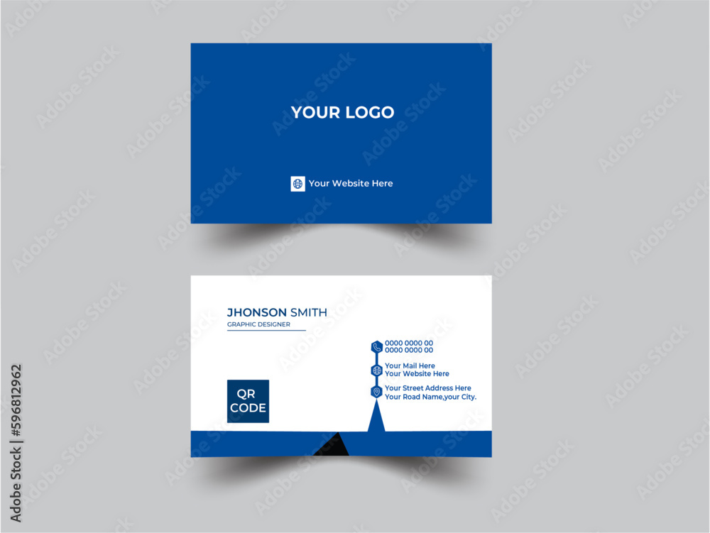 Modern Business Card template. Double-sided creative business card ...