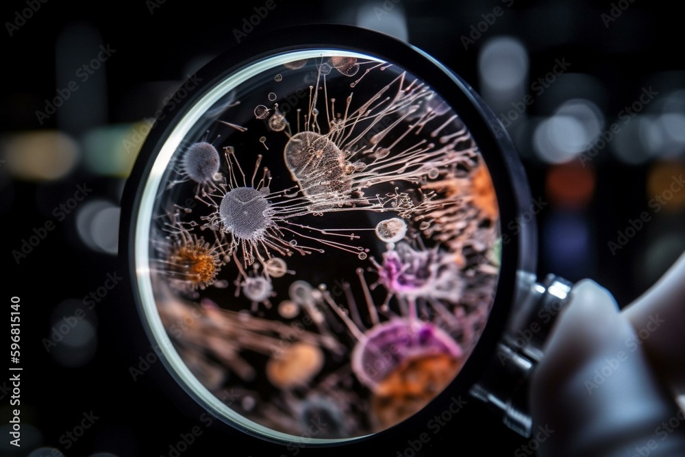 Detailed Examining; Microbiology; Specimen; Laboratory; Digital Art ...